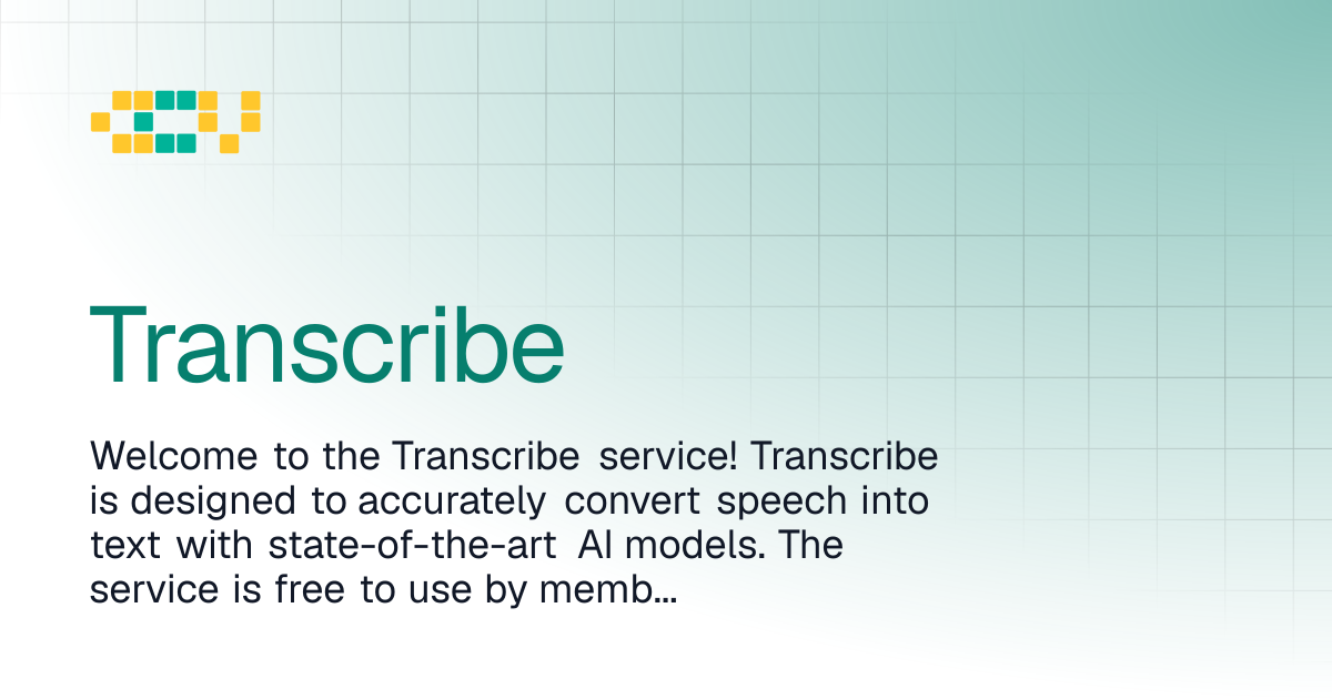Transcribe | CCV AI Services