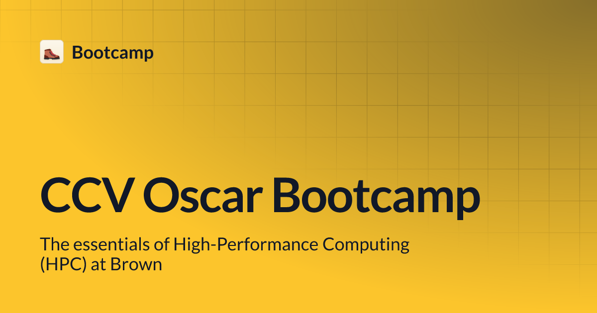 CCV Oscar Bootcamp | Bootcamp