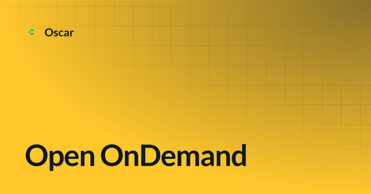 Open OnDemand | Oscar