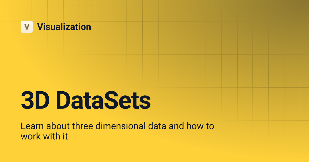 3d Datasets Visualization